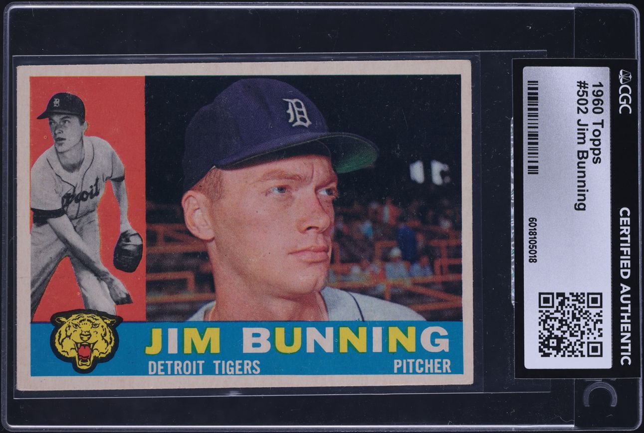 1960 Topps Jim Bunning #502 CGC AUTH on Fanatics Collect
