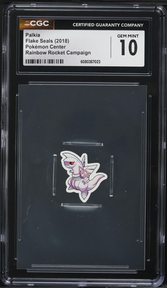 2018 Pokemon Center Flake Seals Rainbow Rocket Campaign Palkia CGC 10 ...