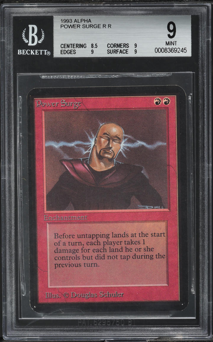 1993 Magic The Gathering MTG Alpha Power Surge BGS 9 MINT on Fanatics ...