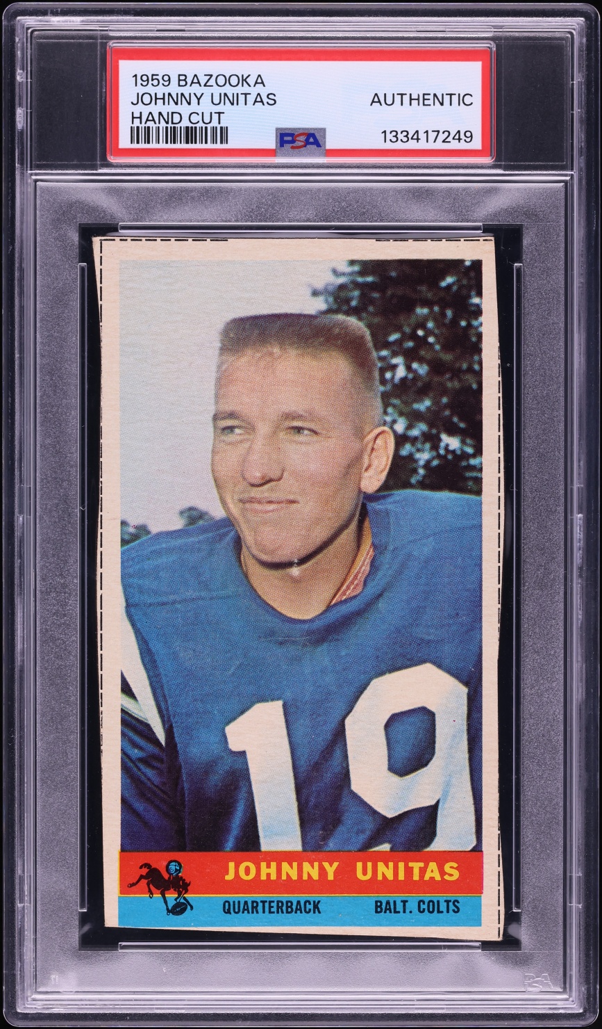 1959 Bazooka Football Johnny Unitas PSA AUTH on Fanatics Collect