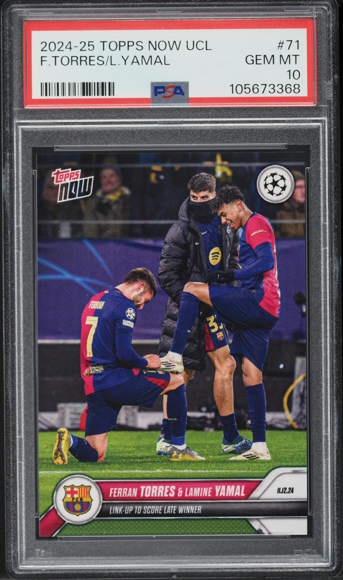 2024 Topps Now UEFA Champions League Ferran Torres Lamine Yamal RC #71 ...