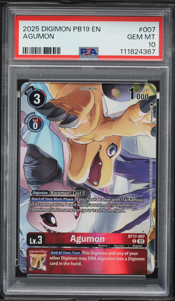 2025 Digimon Omnimon Binder Set Agumon #007 PSA 10 GEM MINT on Fanatics ...
