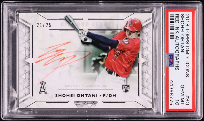 2018 Topps Diamond Icons Red Ink Shohei Ohtani ROOKIE AUTO /25 #RIA-S0 ...