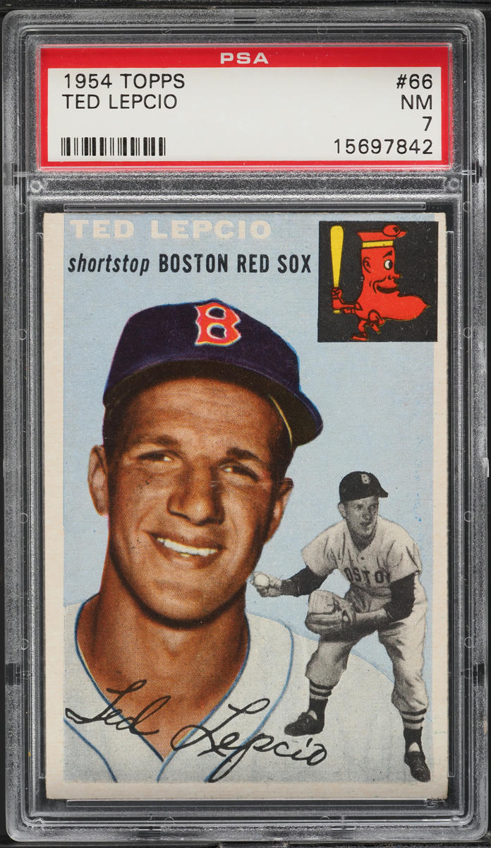 1954 Topps Ted Lepcio #66 PSA 7 NRMT on Fanatics Collect