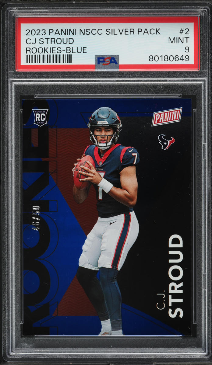 2023 Panini National Silver Packs Blue C.J. Stroud ROOKIE /50 #RC2 PSA ...