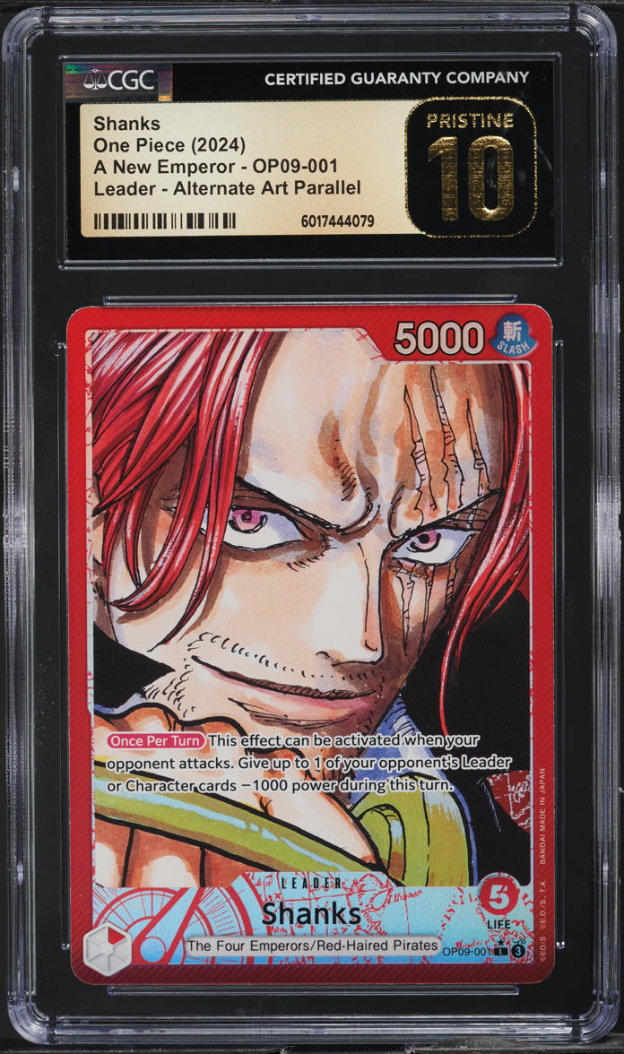 2024 One Piece A New Emperor Alt Art Shanks #OP09-001 CGC 10 PRISTINE ...