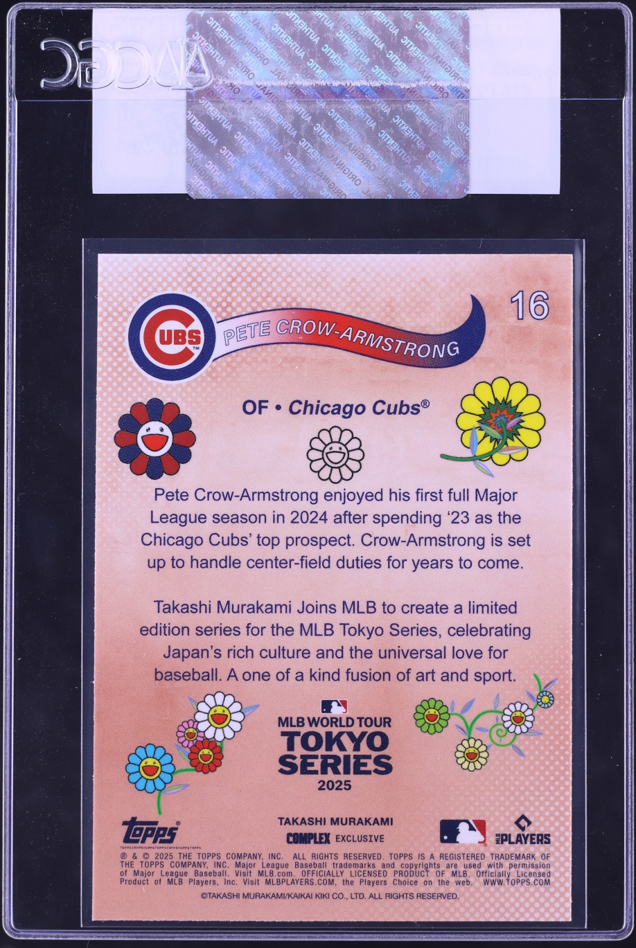 2025 Topps X Takashi Murakami Pete Crow-Armstrong #16 CGC AUTH on ...