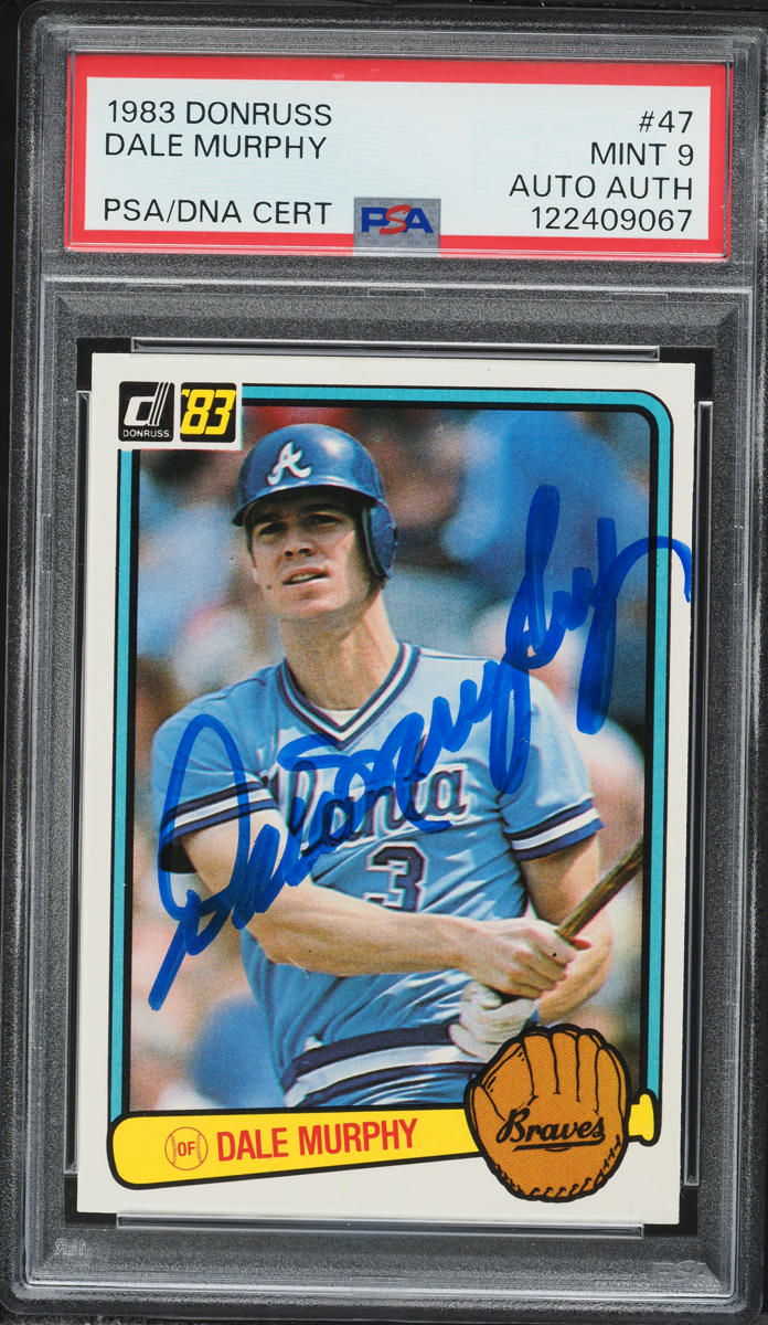 1983 Donruss Dale Murphy AUTO #47 PSA/DNA 9 MINT on Fanatics Collect