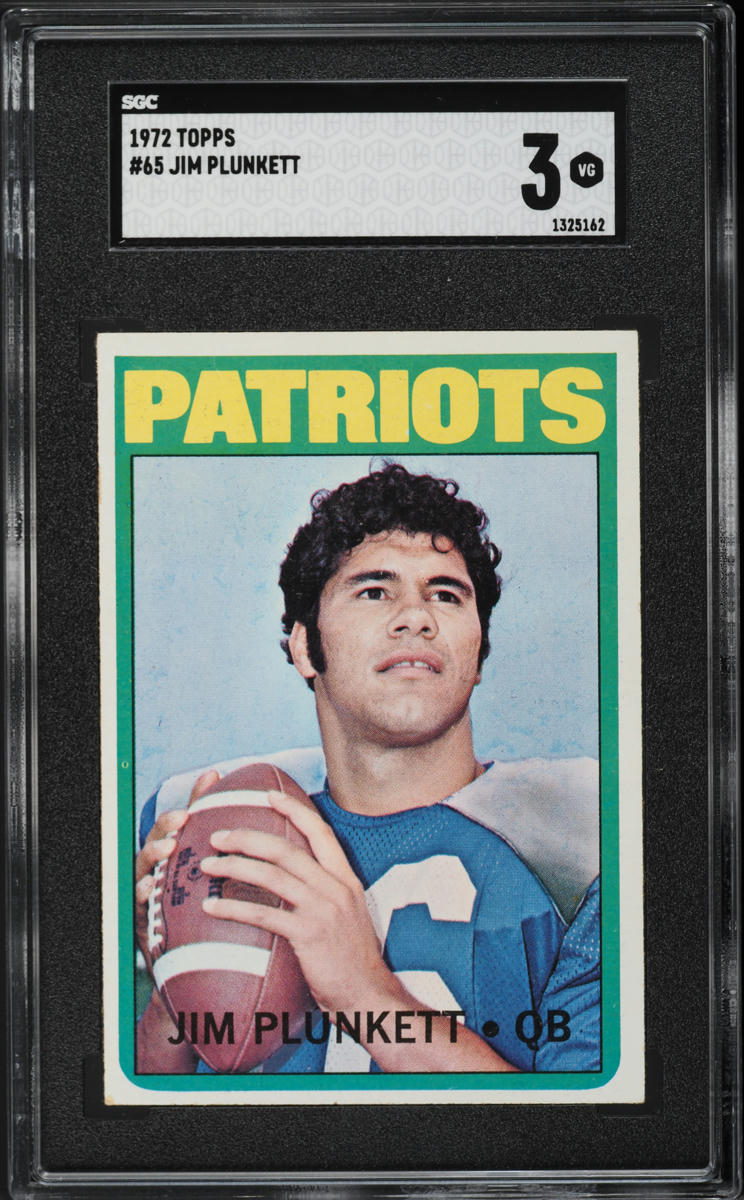 1972 Topps Football Jim Plunkett ROOKIE #65 SGC 3 VG on Fanatics Collect