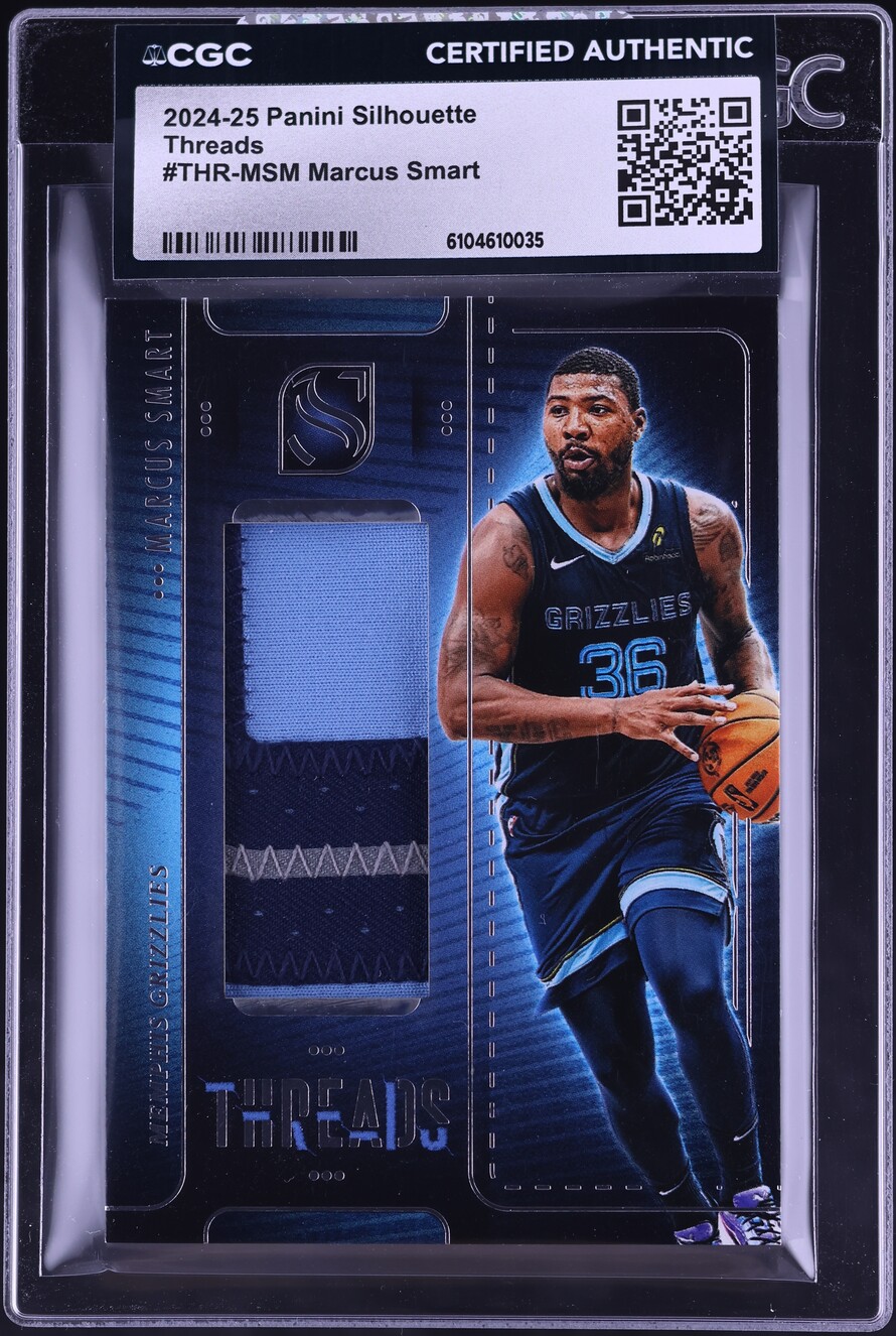 2024 Panini Silhouette Threads Marcus Smart PATCH #THR-MSM CGC AUTH on ...