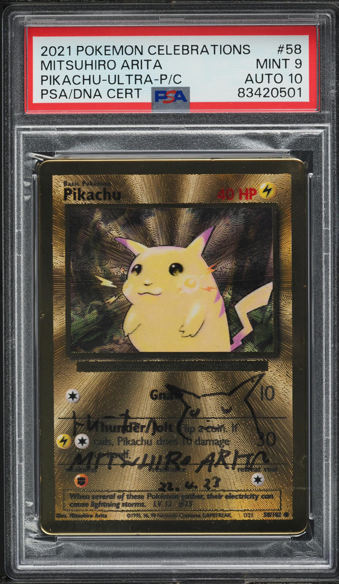 2021 Pokemon SWSH Celebrations Ultra Premium Pikachu AUTO DNA 10 #58 ...
