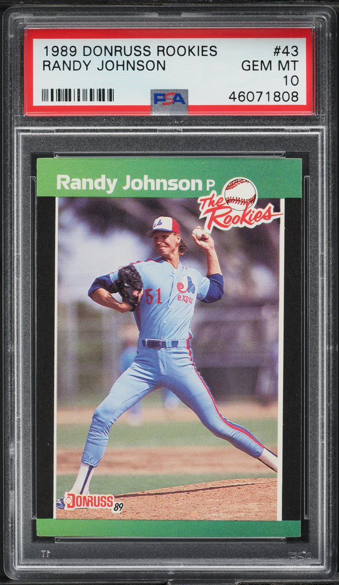 1989 Donruss Randy Johnson ROOKIE #43 PSA 10 GEM MINT on Fanatics Collect