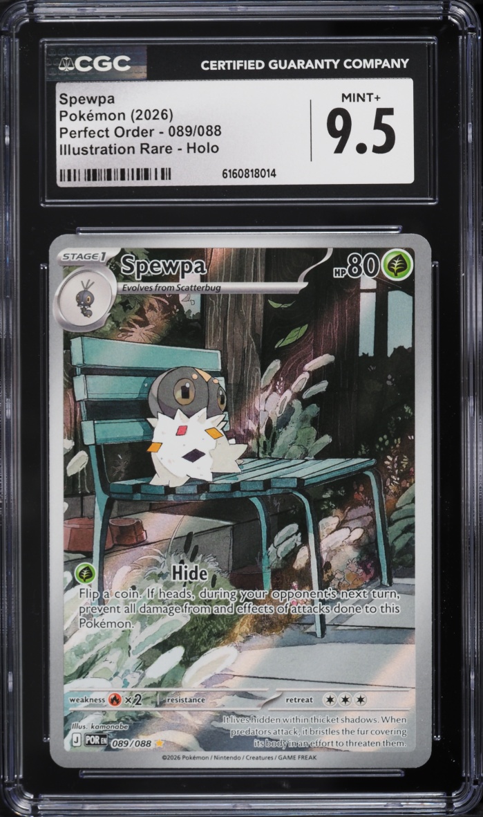 2026 Pokemon Mega Evolution Perfect Order IR Spewpa #89 CGC 9.5 MINT+ ...