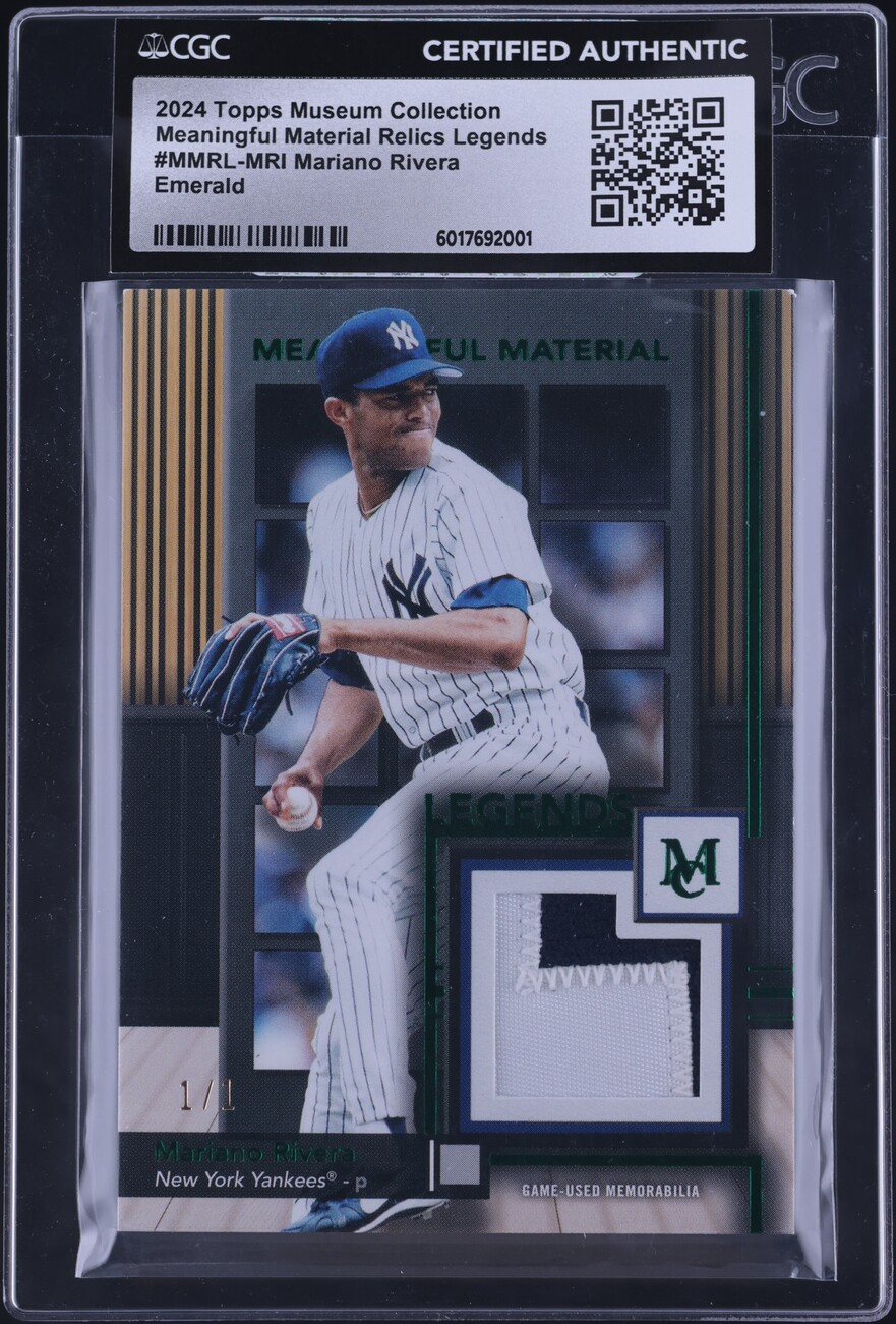 2024 Topps Museum Collection Legends Emerald Mariano Rivera PATCH 1/1 ...