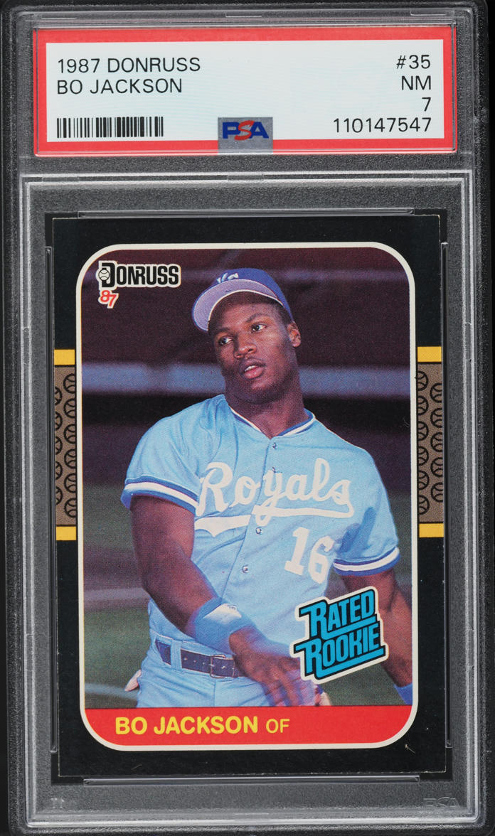 1987 Donruss Bo Jackson ROOKIE #35 PSA 7 NRMT on Fanatics Collect