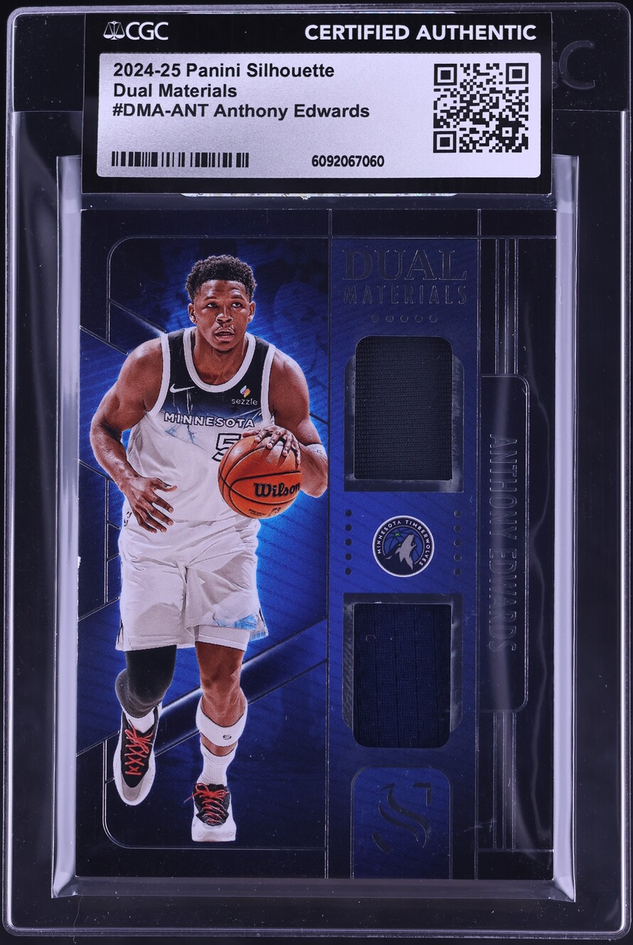 2024 Panini Silhouette Dual Anthony Edwards PATCH #DMA-ANT CGC AUTH on ...