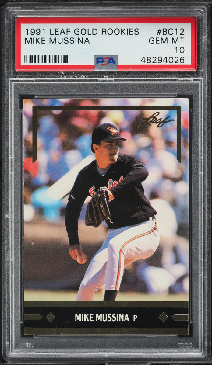 1991 Leaf Gold Rookies Mike Mussina ROOKIE #BC12 PSA 10 GEM MINT on ...