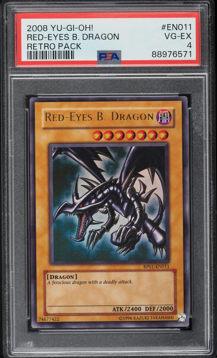 2008 Yu-Gi-Oh! Retro Pack Red-Eyes B. Dragon #RP01-EN011 PSA 4 VGEX on ...