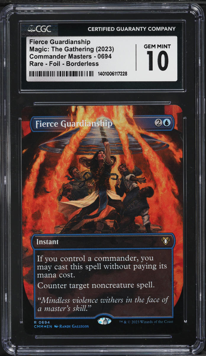 2023 Magic The Gathering Commander Masters Foil Fierce Guardianship CGC ...