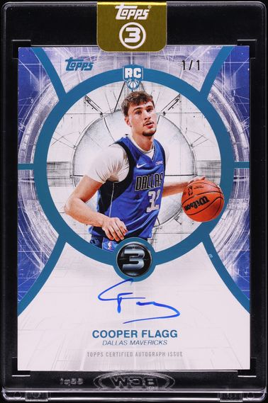 2025 Topps Three Platinum Cooper Flagg ROOKIE AUTO 1/1 #RA-CF on ...