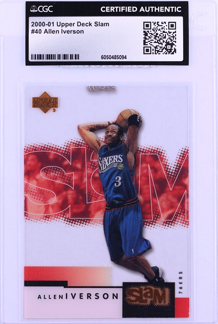 2000 Upper Deck Slam Allen Iverson #40 CGC AUTH on Fanatics Collect