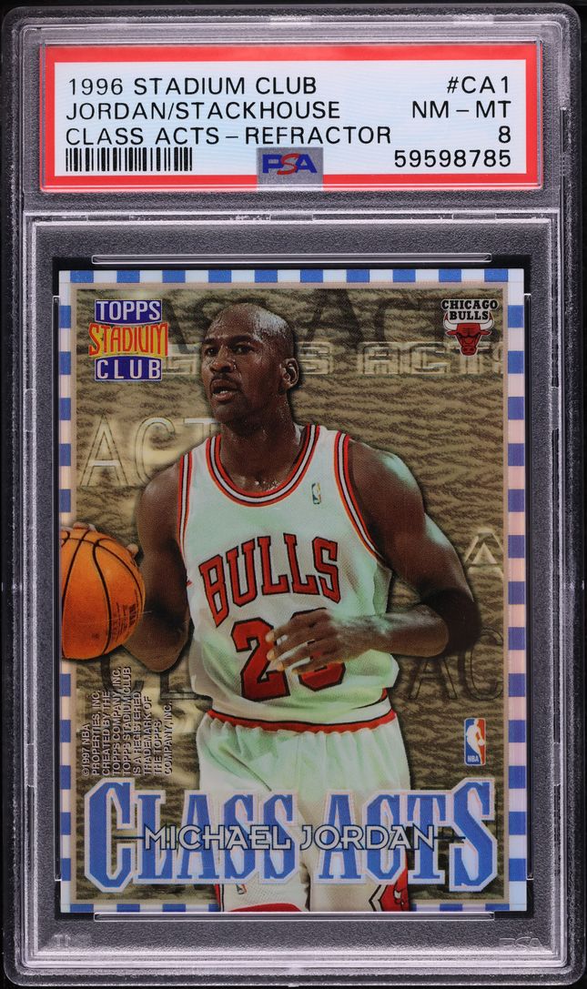 1996 Stadium Club Class Acts Refractor Michael Jordan Jerry Stackhouse ...