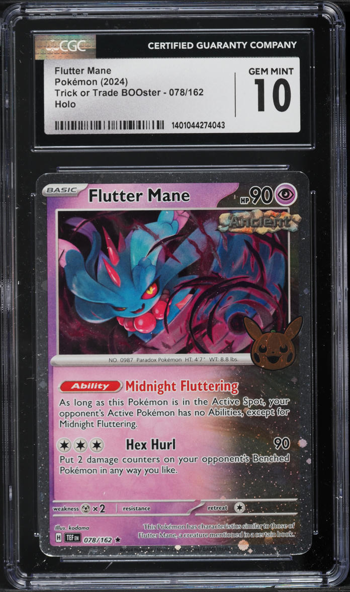 2024 Pokemon SV Trick Or Trade BOOster Cosmos Holo Flutter Mane #78 CGC ...