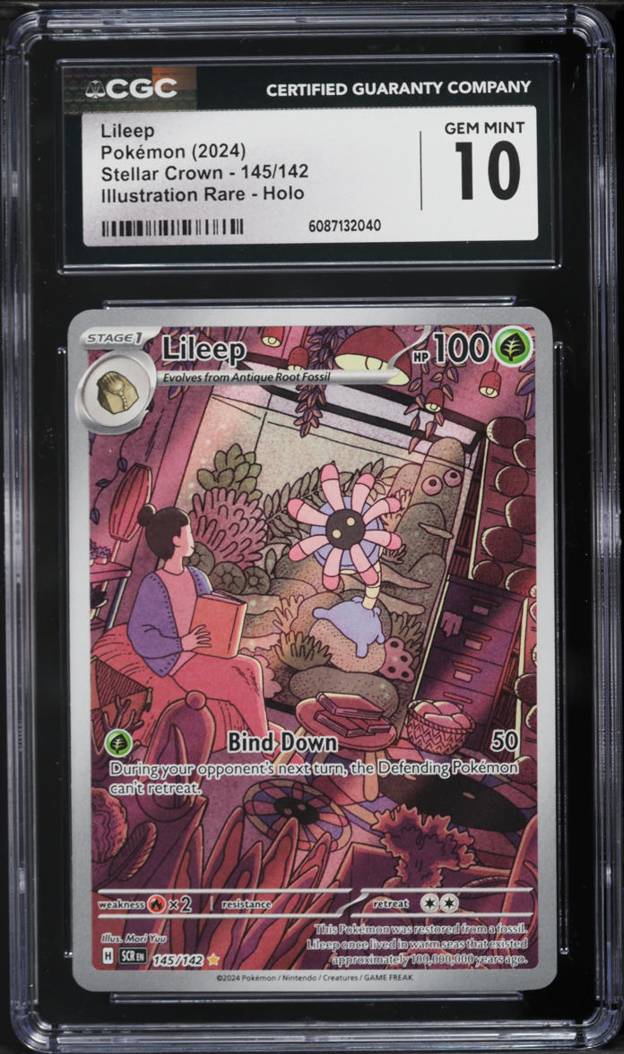 2024 Pokemon Scarlet & Violet Stellar Crown IR Lileep #145 CGC 10 GEM ...