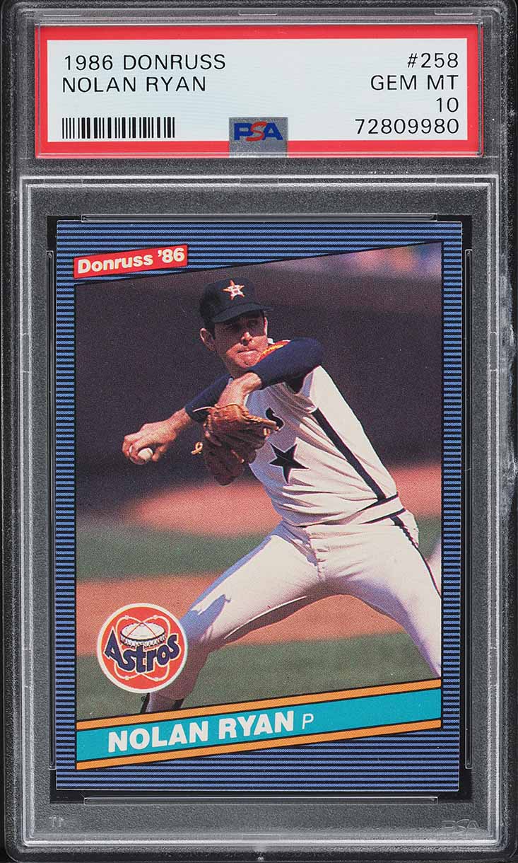 1986 Donruss Nolan Ryan #258 PSA 10 GEM MINT on Fanatics Collect