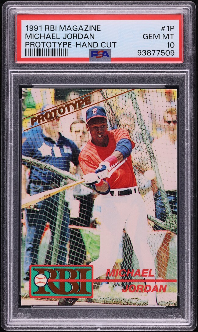 1991 RBI Magazine Prototype Michael Jordan #1P PSA 10 GEM MINT on ...