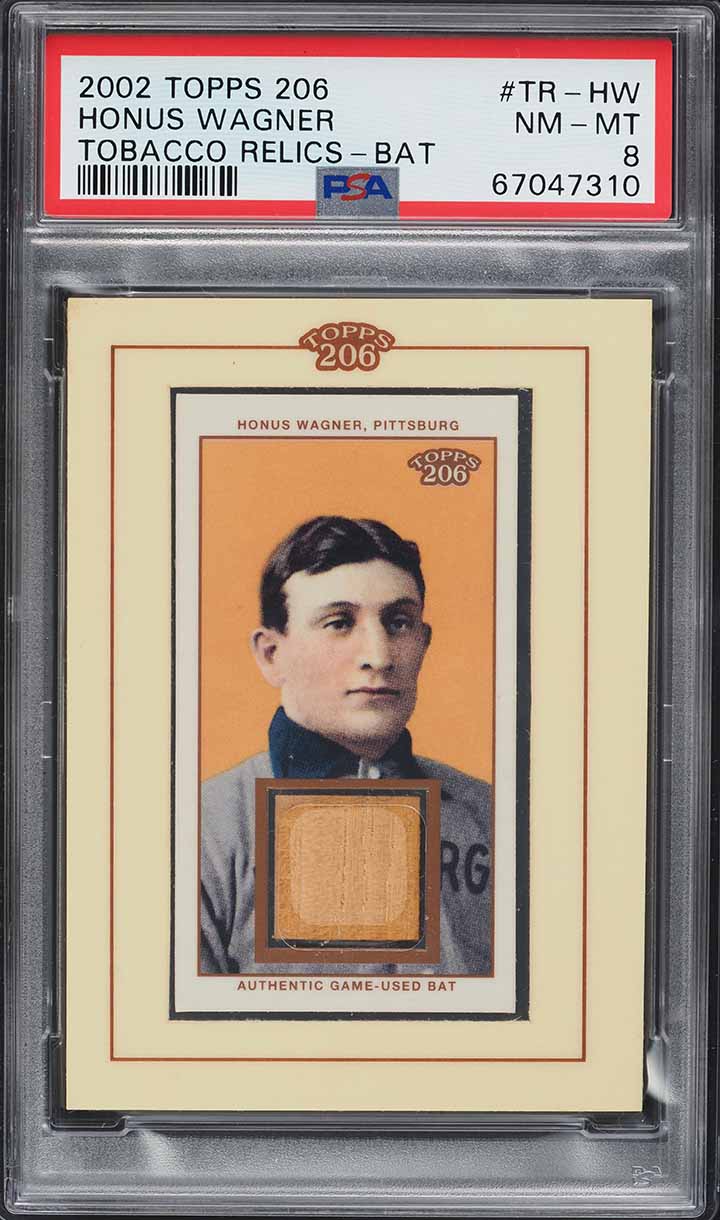 2002 Topps 206 Tobacco Relics Honus Wagner BAT PATCH #TR-HW PSA 8 NM-MT on Fanatics Collect