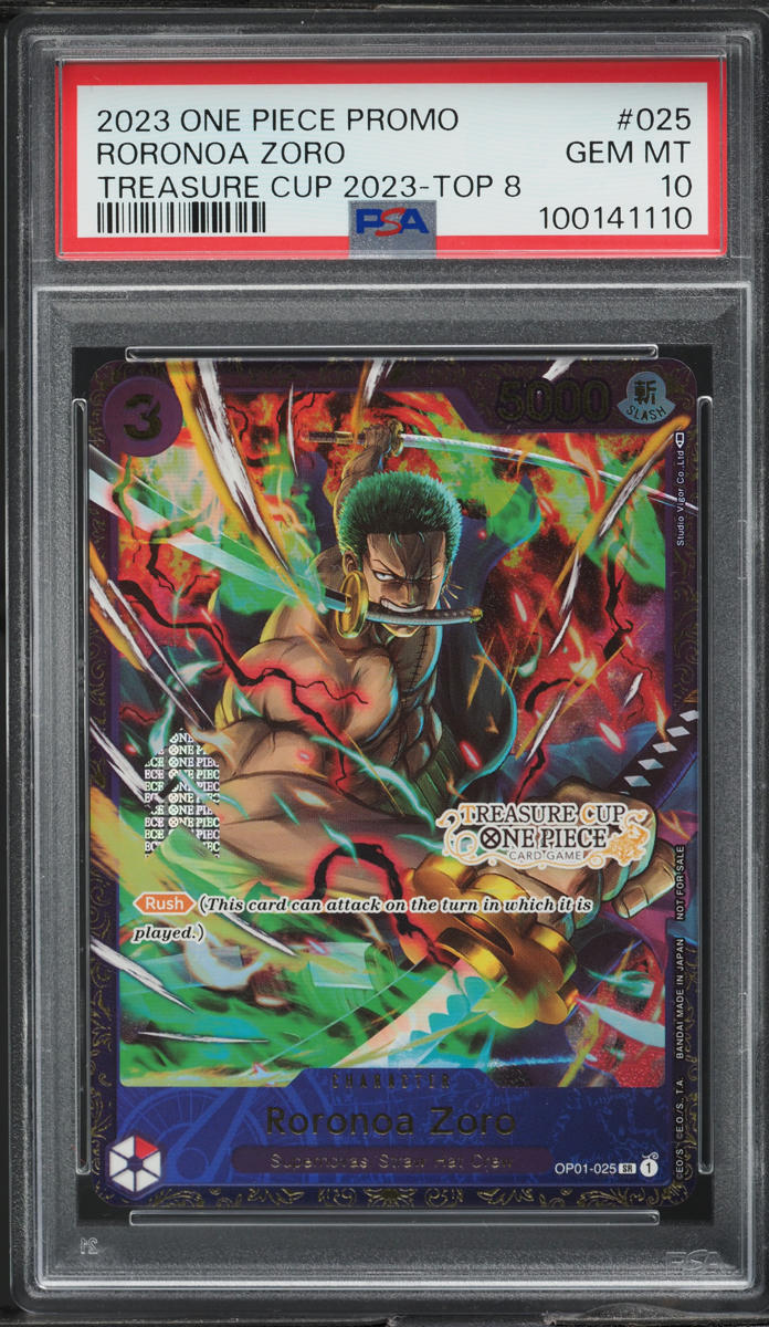 2023 One Piece Promo Treasure Cup Top 8 Roronoa Zoro #OP01-025 PSA 10 GEM MINT on Fanatics Collect