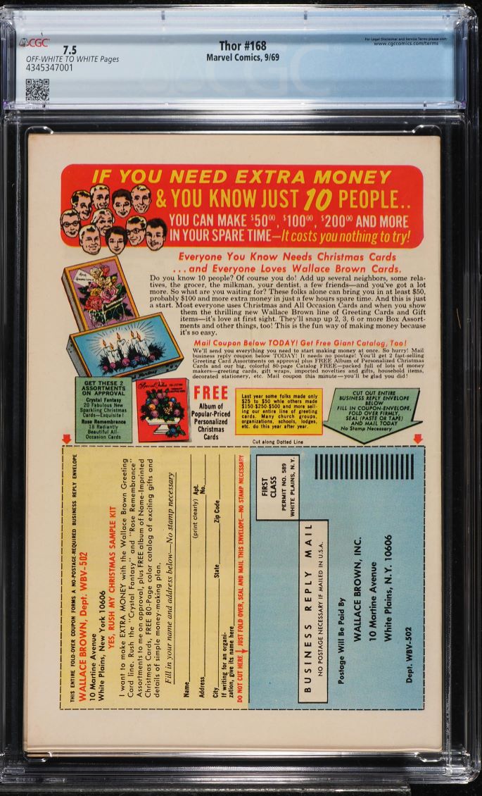 Thor #168 (Marvel, 1969) CGC 7.5 Off-White To White Pages on Fanatics ...