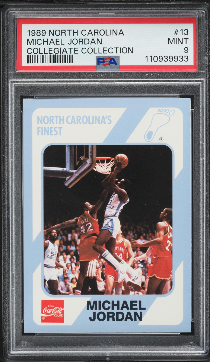 1989 Collegiate Collection North Carolina Michael Jordan #13 PSA 9 MINT on Fanatics Collect