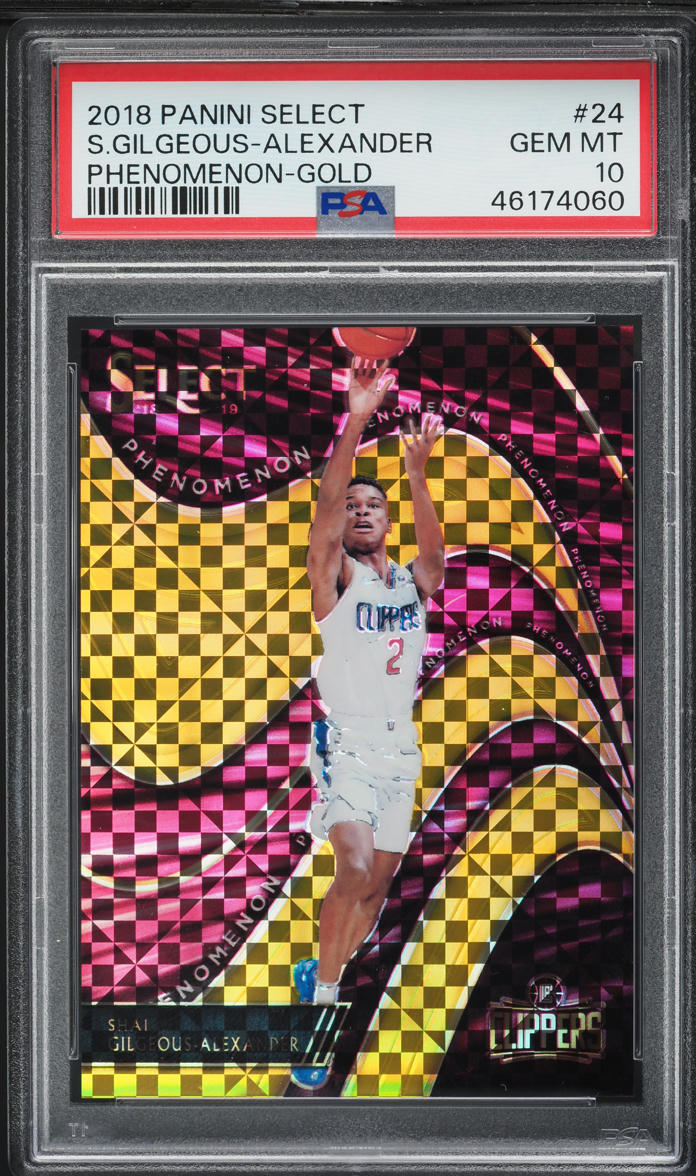 2018 Select Phenomenon Gold Shai Gilgeous-Alexander ROOKIE /10 #24 PSA 10 GEM on Fanatics Collect
