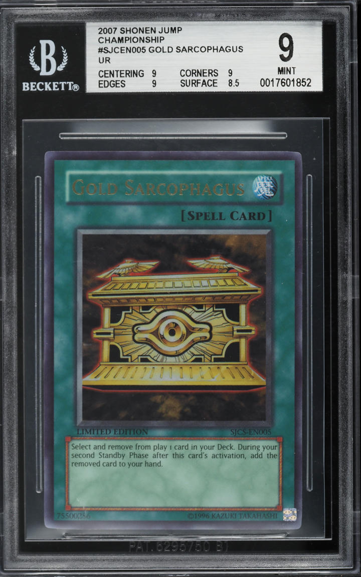 2007 Yu-Gi-Oh Shonen Jump Championship Gold Sarcophagus #SJCS-EN005 BGS ...