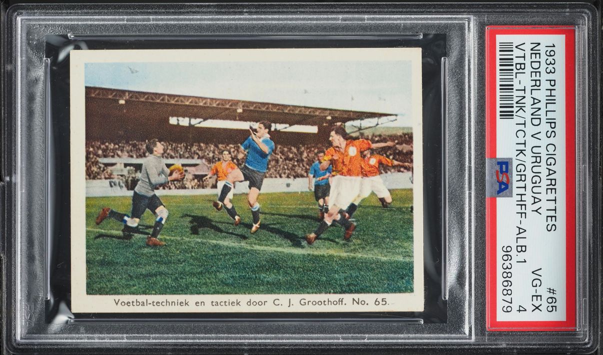 1933 Phillips Voetbal Groothoff Nederland V Uruguay Hector Scarone PSA ...