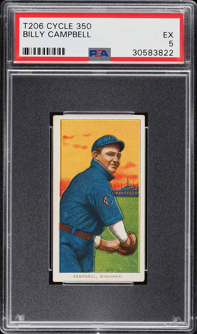 1909-11 T206 Billy Campbell CYCLE 350 PSA 5 EX on Fanatics Collect