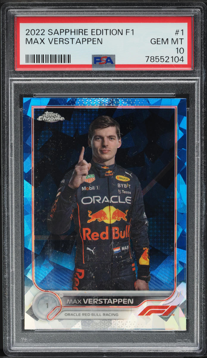 2022 Topps Chrome Formula 1 F1 Sapphire Edition Max Verstappen #1 PSA ...