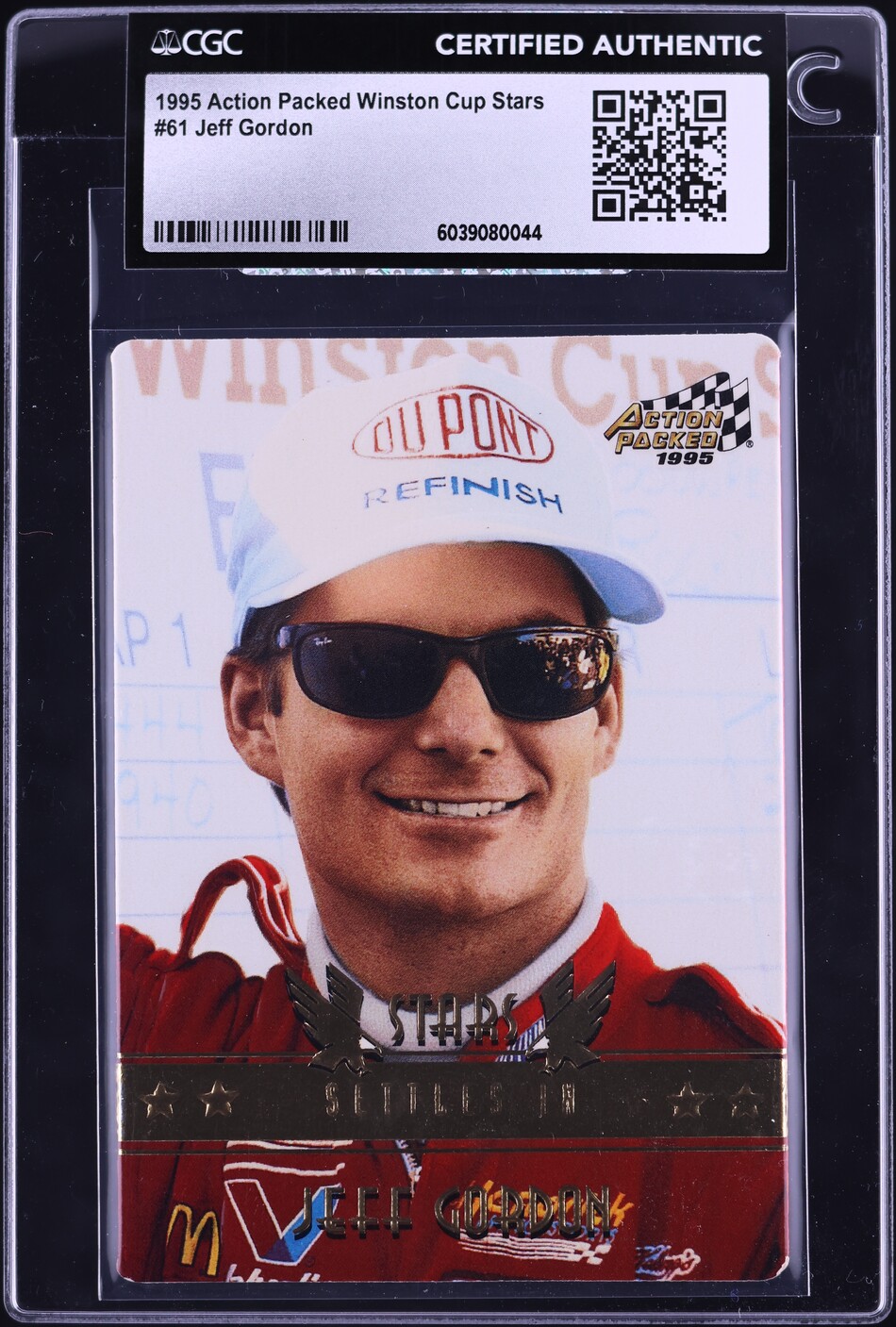 1995 Action Packed Winston Cup Stars Jeff Gordon #61 CGC AUTH on ...