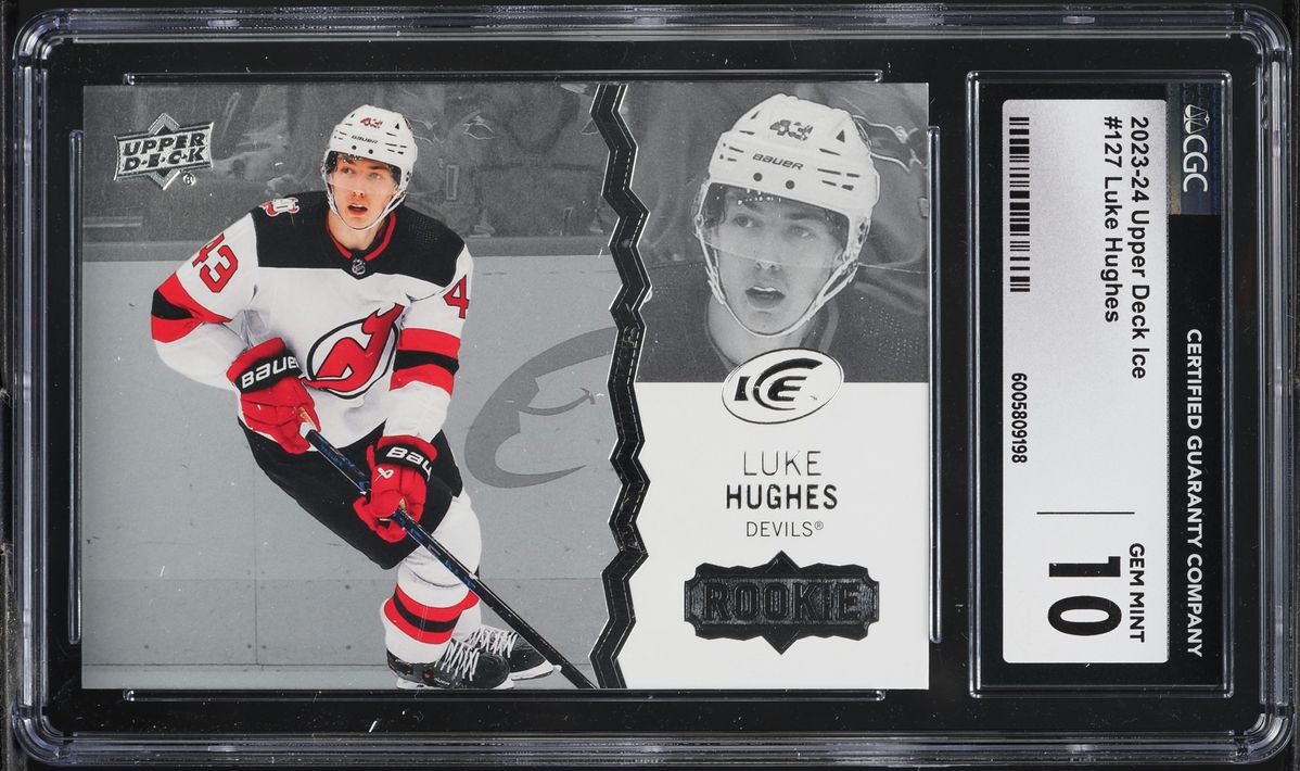 2023 Upper Deck Ice Luke Hughes ROOKIE #127 CGC 10 GEM MINT on Fanatics ...