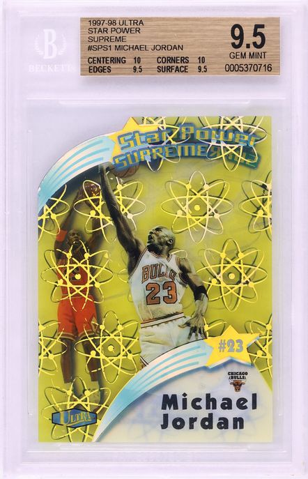 1997 Ultra Star Power Supreme Michael Jordan #SPS1 BGS 9.5 GEM MINT on ...