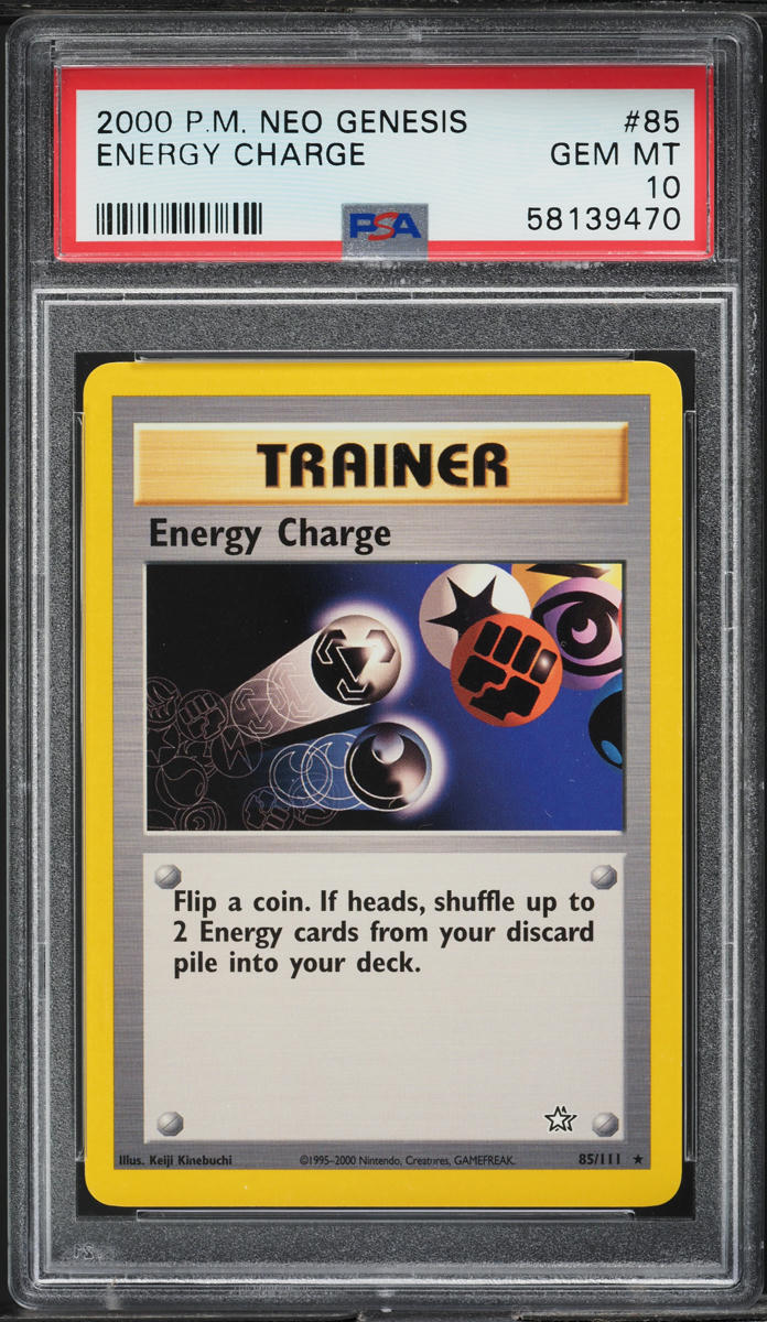 2000 Pokemon Neo Genesis Energy Charge #85 PSA 10 GEM MINT on Fanatics ...