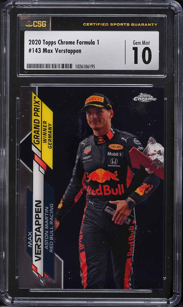 2020 Topps Chrome Formula 1 F1 Max Verstappen #143 CSG 10 GEM MINT on ...