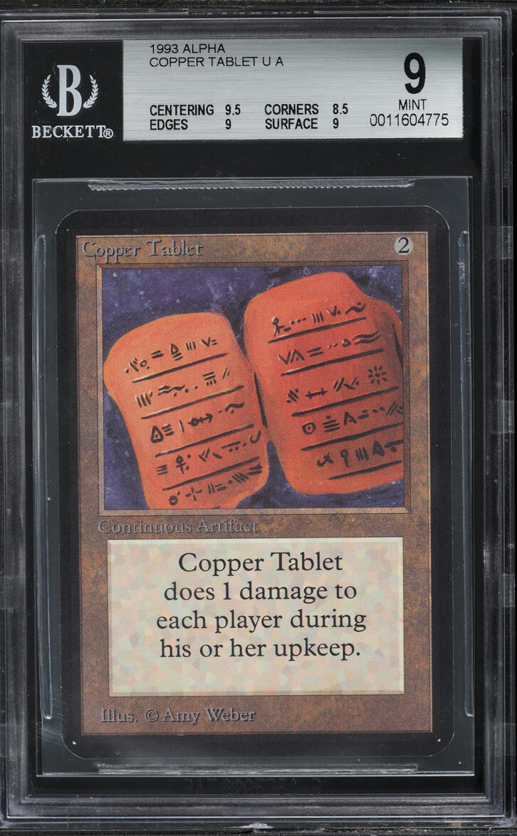 1993 Magic The Gathering MTG Alpha Copper Tablet BGS 9 MINT on Fanatics ...