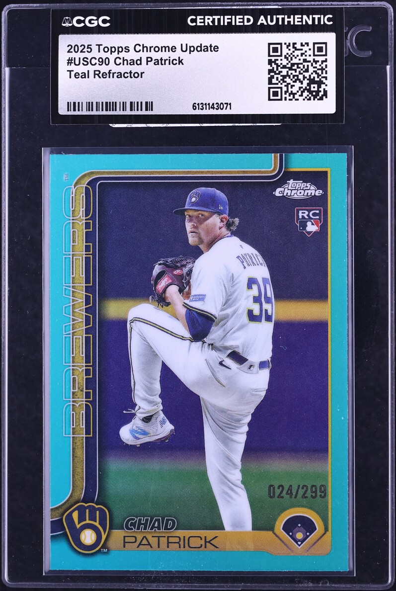 2025 Topps Chrome Update Teal Refractor Chad Patrick ROOKIE /299 #USC90 ...