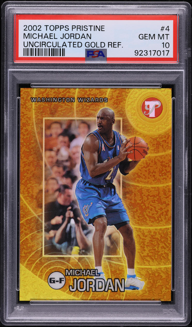 2002 Topps Pristine Gold Refractor Michael Jordan /50 #4 PSA 10 GEM ...