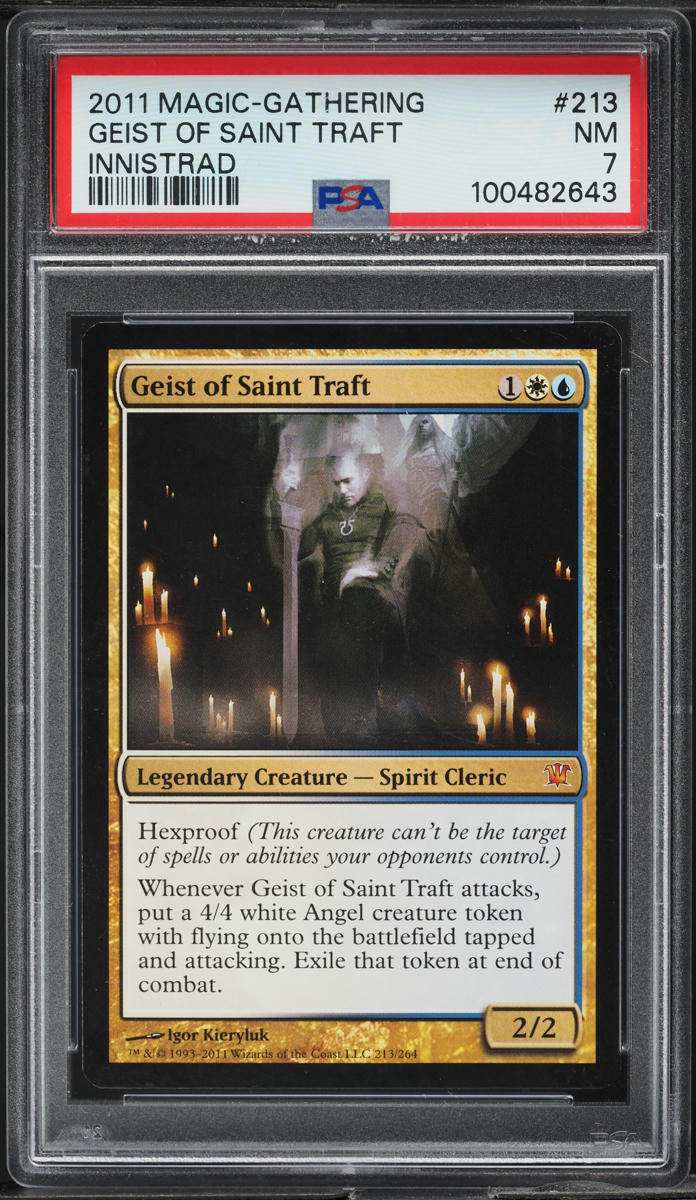 2011 Magic The Gathering MTG Innistrad Geist Of Saint Traft #213 PSA 7 ...