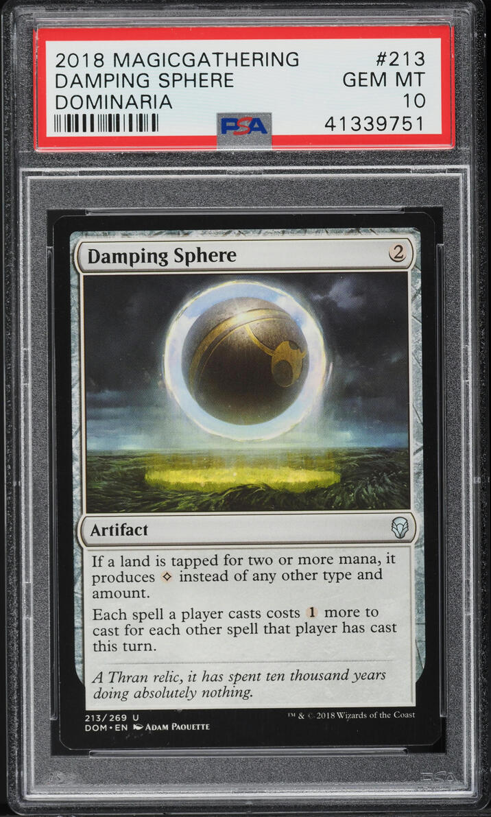 2018 Magic The Gathering MTG Dominaria Damping Sphere #213 PSA 10 GEM ...