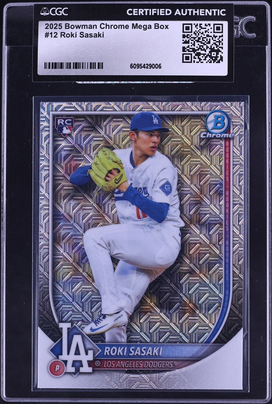 2025 Bowman Chrome Mega Box Roki Sasaki ROOKIE #12 CGC AUTH on Fanatics Collect